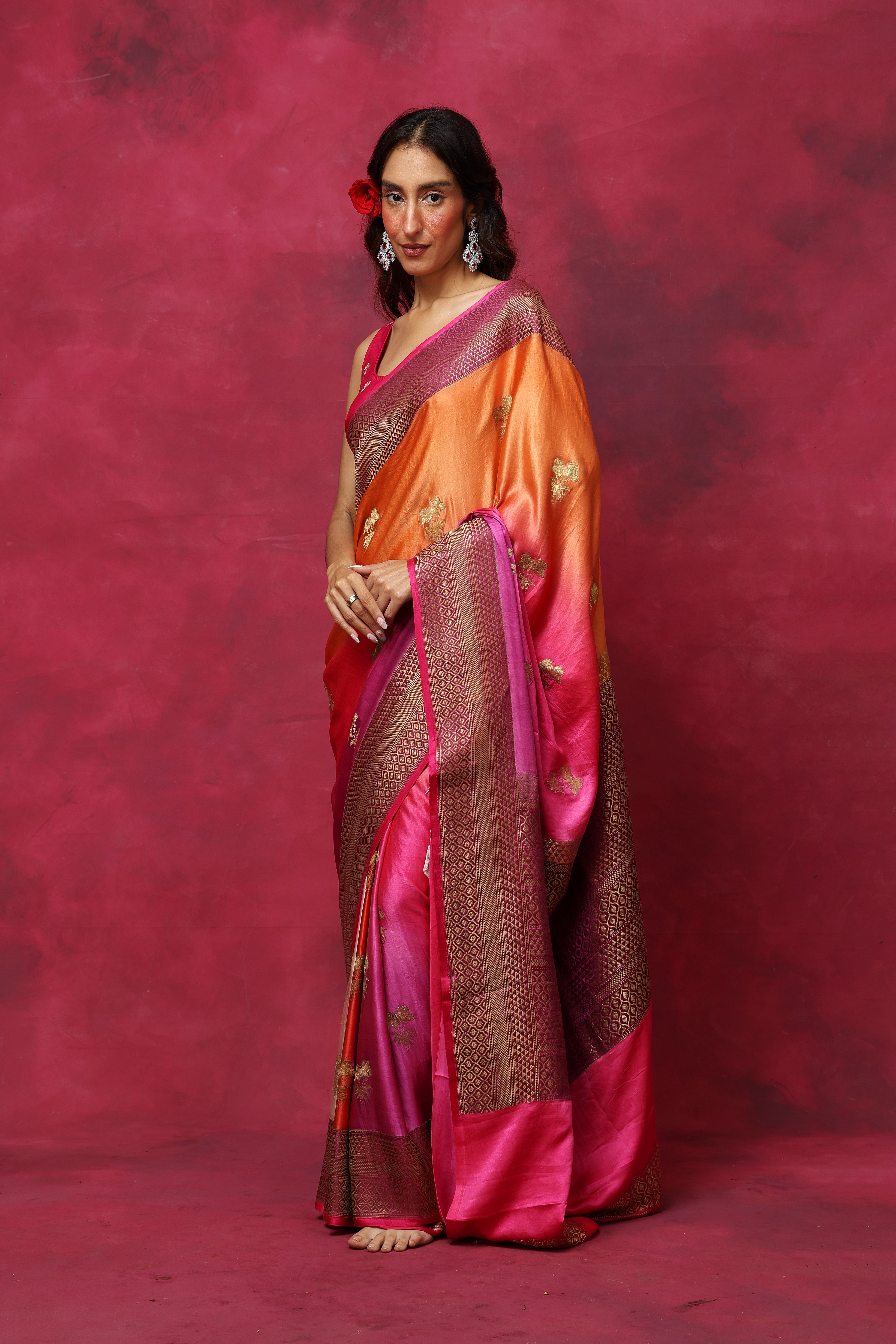 Cama Cama Camellia SIlk Saree – Roliana