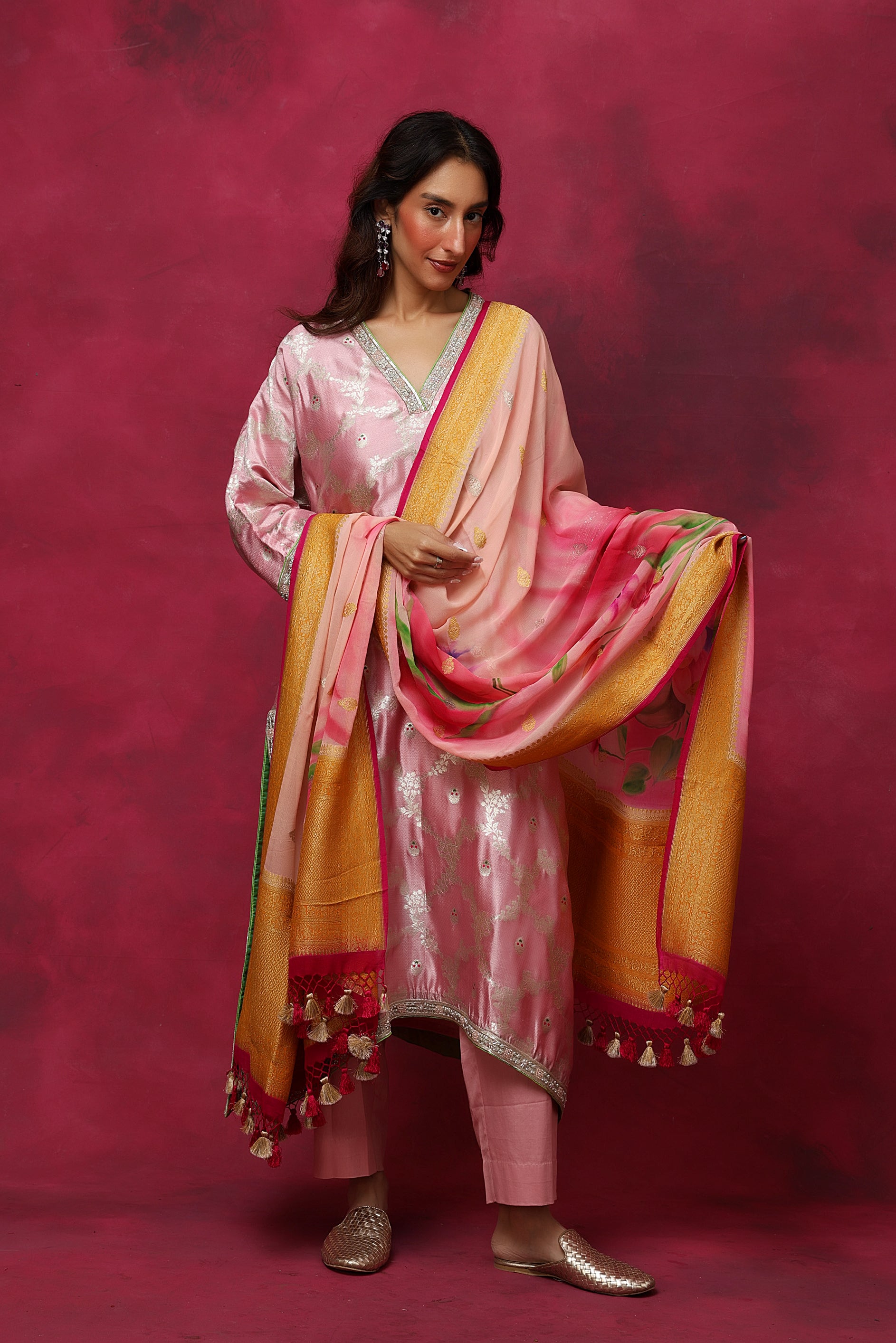 Hi There Hibiscus Silk Choga Set – Roliana